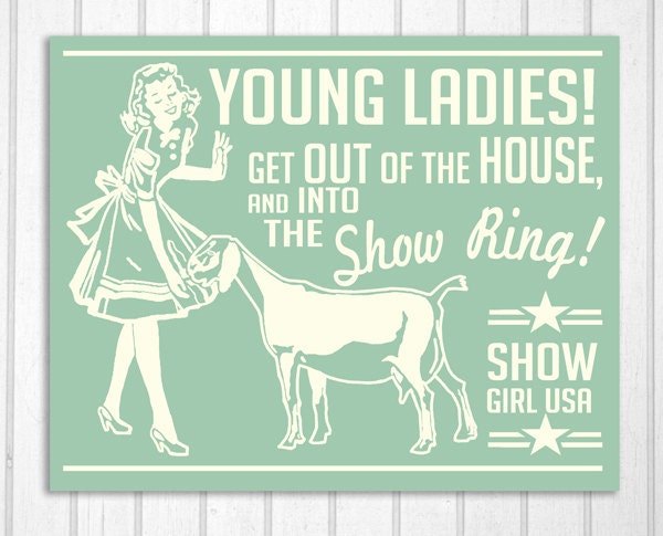 Show Dairy Goat Retro Hand Screened Wood Sign - Etsy