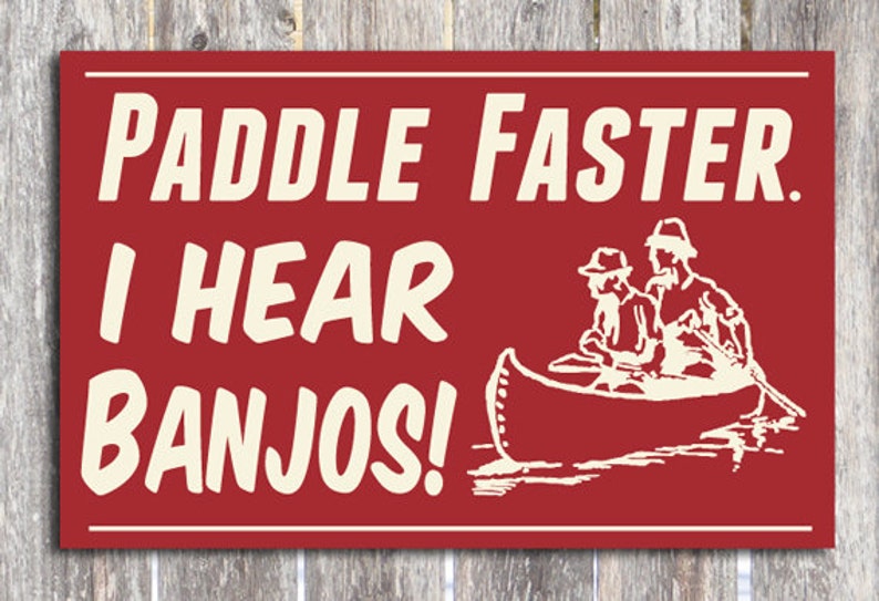 Paddle Faster Wood Canoe Sign - Etsy