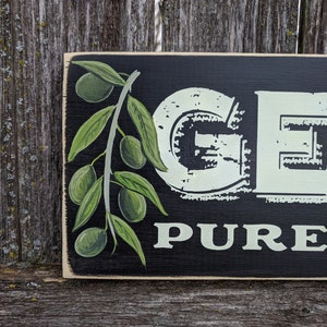 Genco Imports Olive Oil Sign Distressed Wood Sign - Etsy