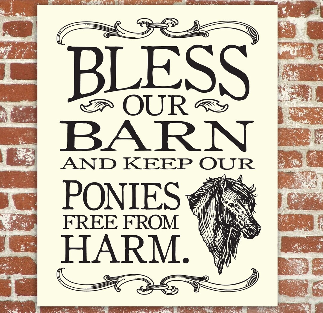 Bless Our Barn and Keep Our Ponies Safe From Harm Wood Sign Barn ...
