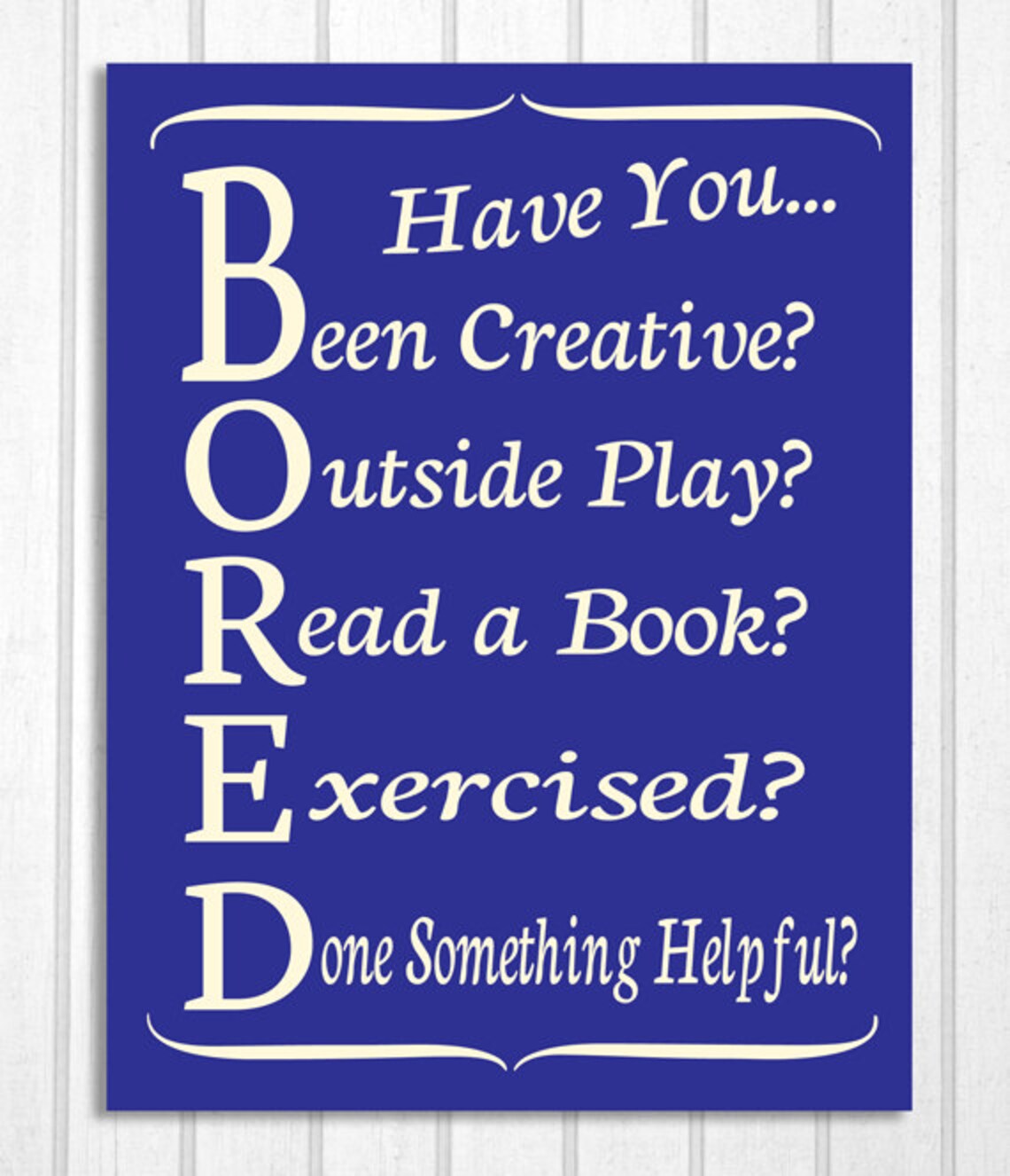 Bored Hand Screened Wood Sign - Etsy