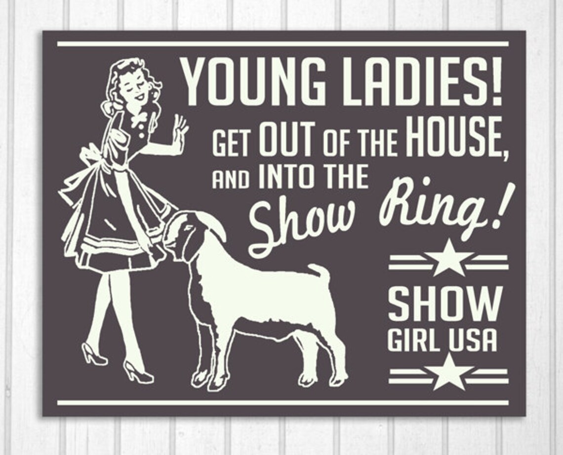 Show Boer Goat Retro Hand Screened Wood Sign - Etsy