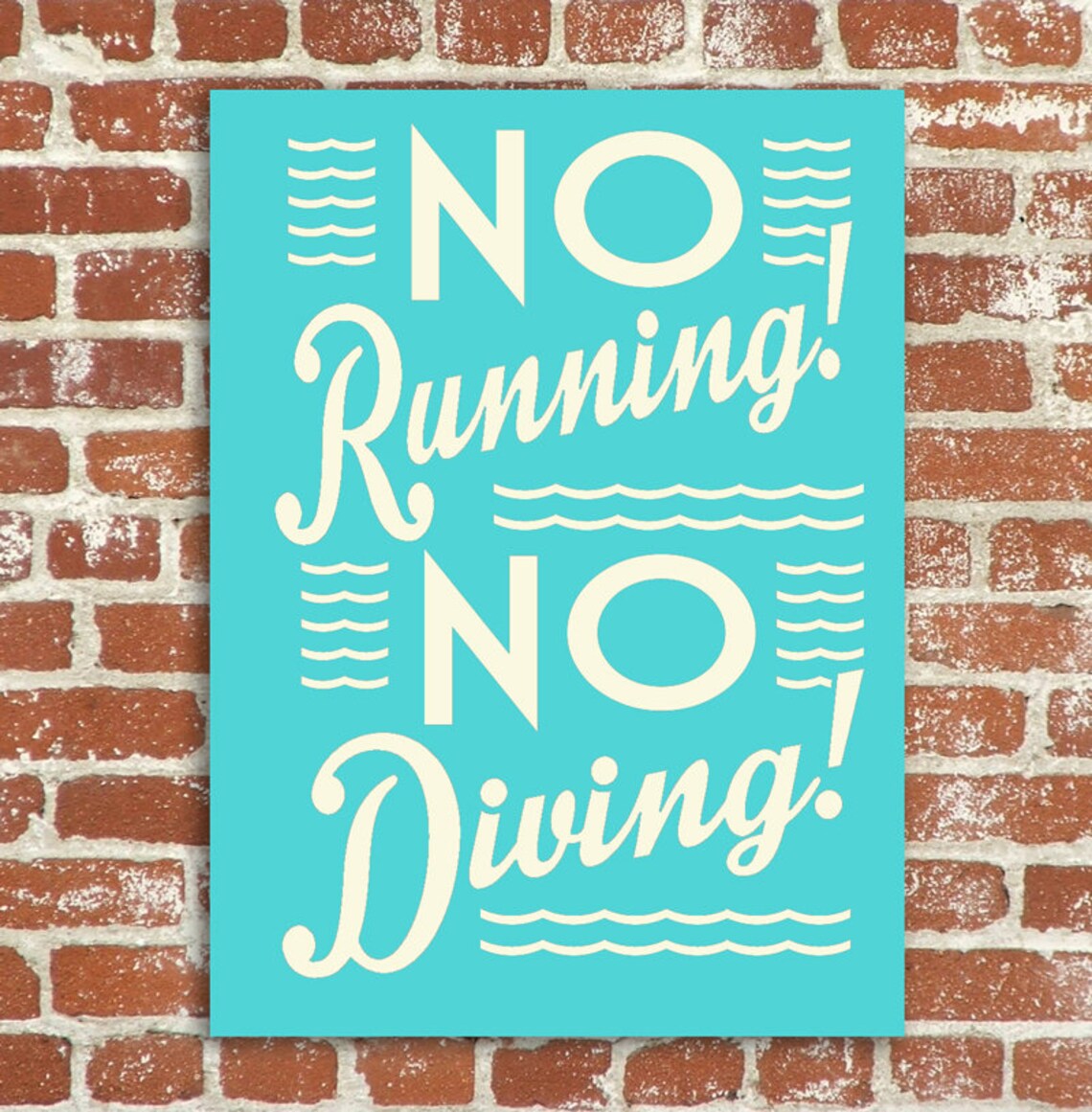 No Diving Swimming Pool Sign No Running No Diving Outdoor Wood Sign - Etsy