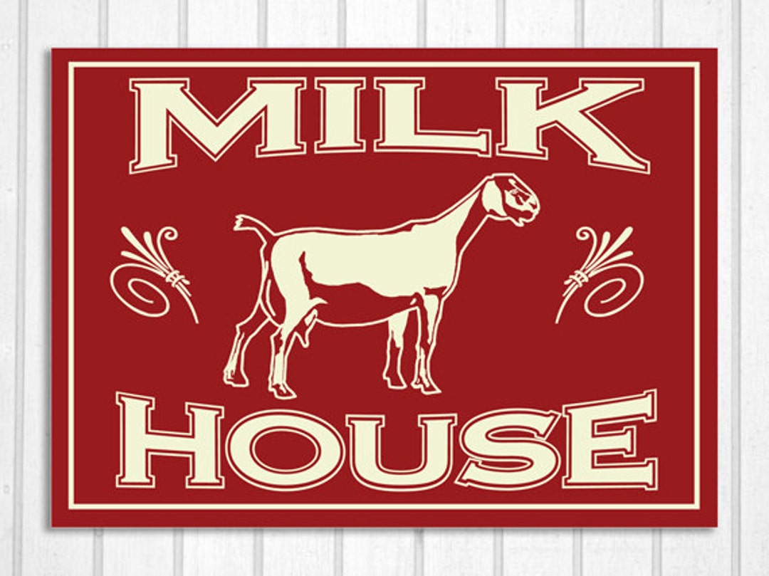 Milk House Dairy Goat Dairy Cow Wood Screened Sign - Etsy