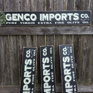 Genco Imports Olive Oil Sign Distressed Wood Sign - Etsy