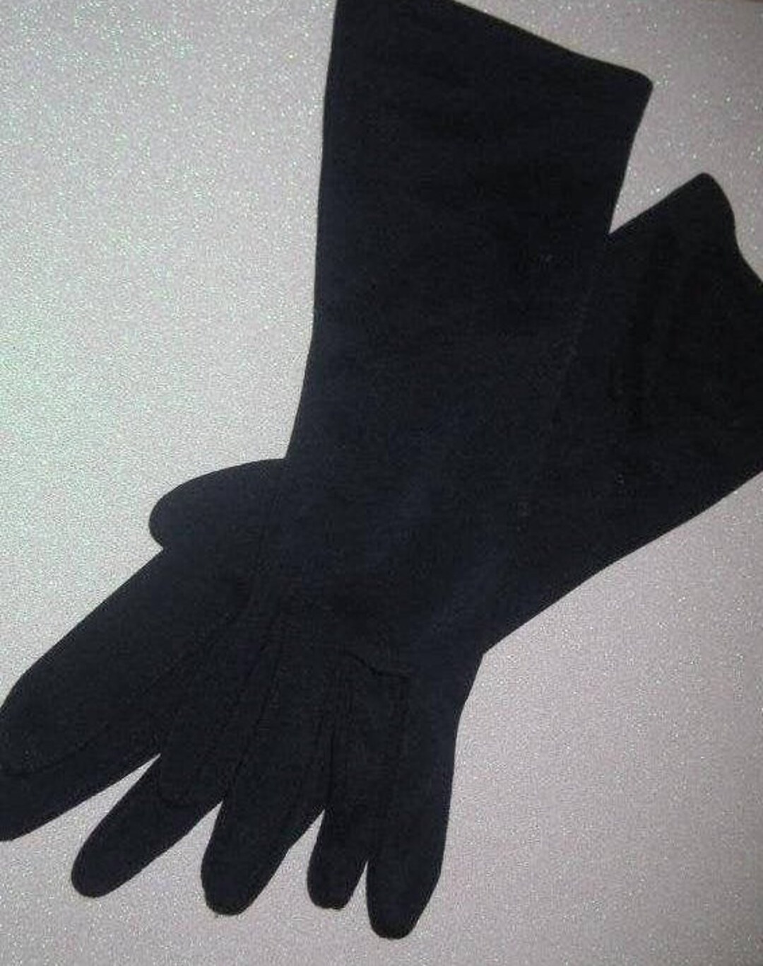 Navy Blue Long Gloves, Opera Gloves, Vintage Accessory, Sex in the City ...