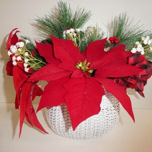 Poinsettia Basket Medium Size - Etsy