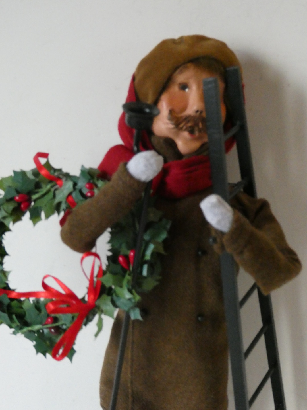 Byers Choice Lamplighter Figure W Ladder and Wreath - Etsy