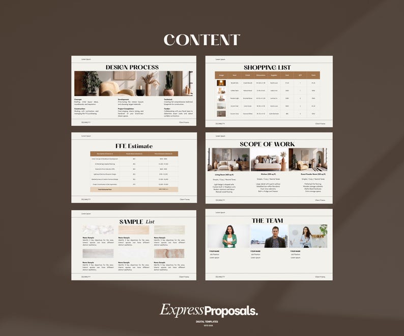Interior Design Portfolio Template Canva, Architecture Proposal ...