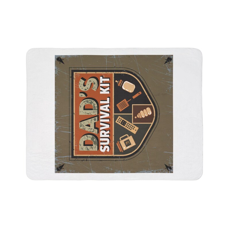 Dad's Survival Kit Blanket | Retro Funny Father's Day Gift - Etsy