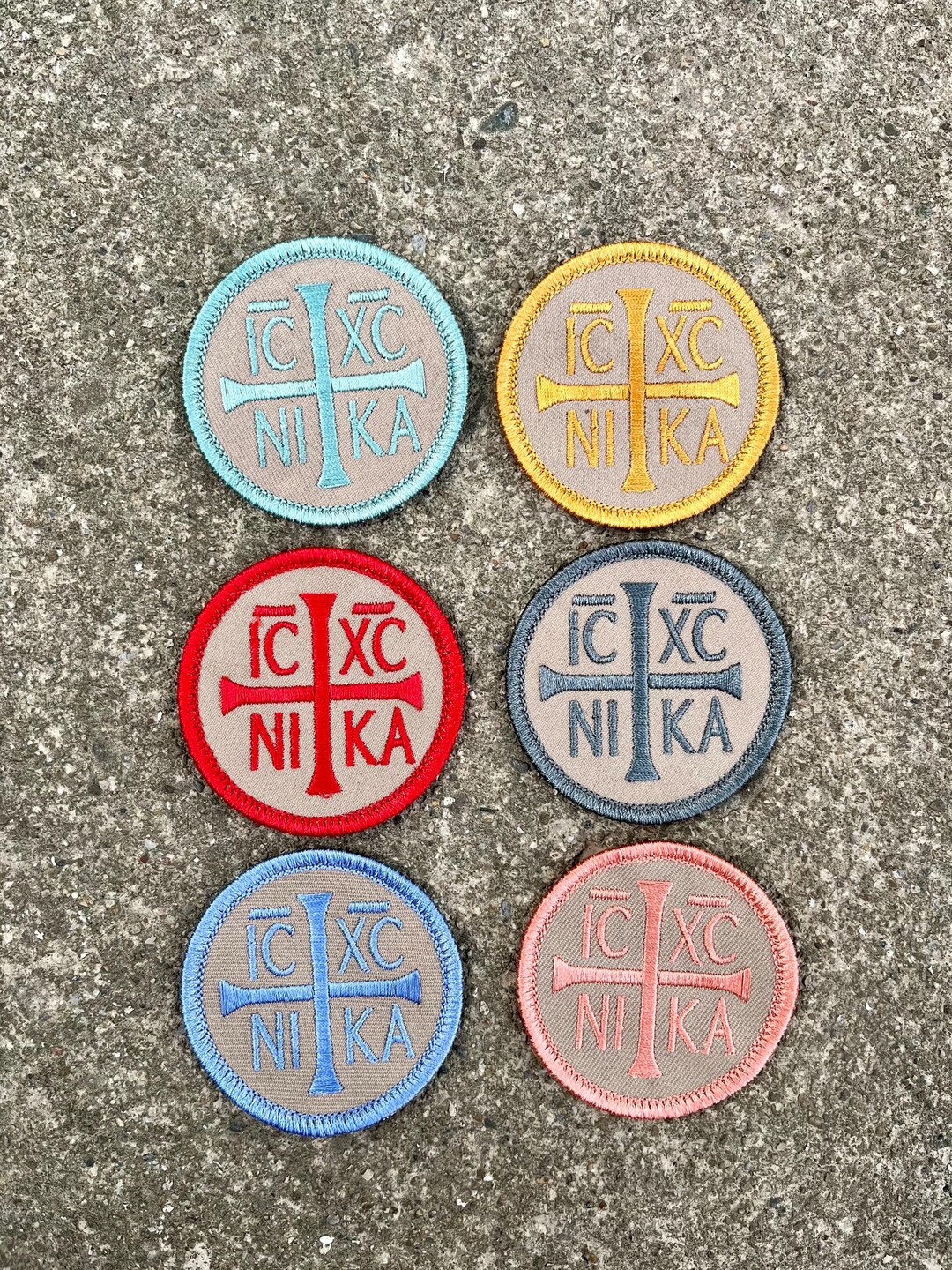 Christogram IC XC NIKA Patch, Iron On, Embroidered, 2.5in Circle ...