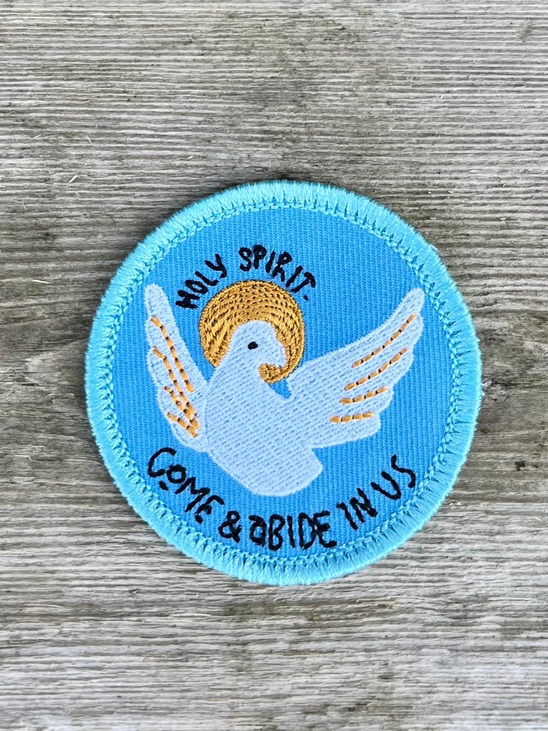 Holy Spirit Dove Patch, Iron On, Embroidered, 2.5in Circle, Orthodox ...