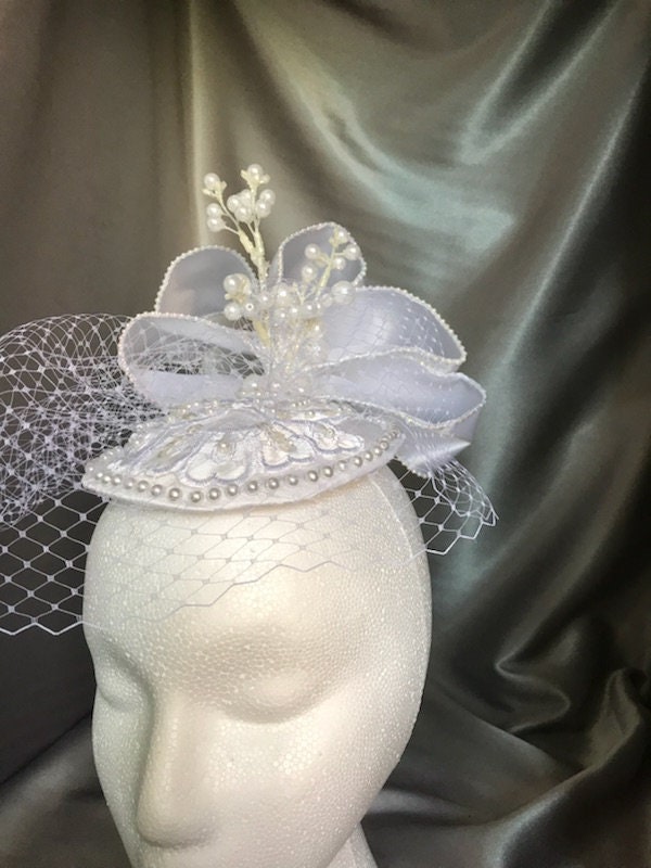 Pearl Adorned Bridal Fascinator for the Vintage Bride - Etsy