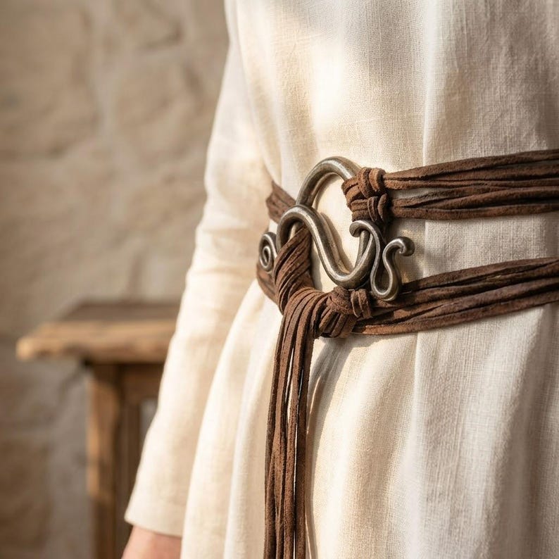 Viking Rope Belt Women, Faux Leather Celtic Knot Waist Accessory ...