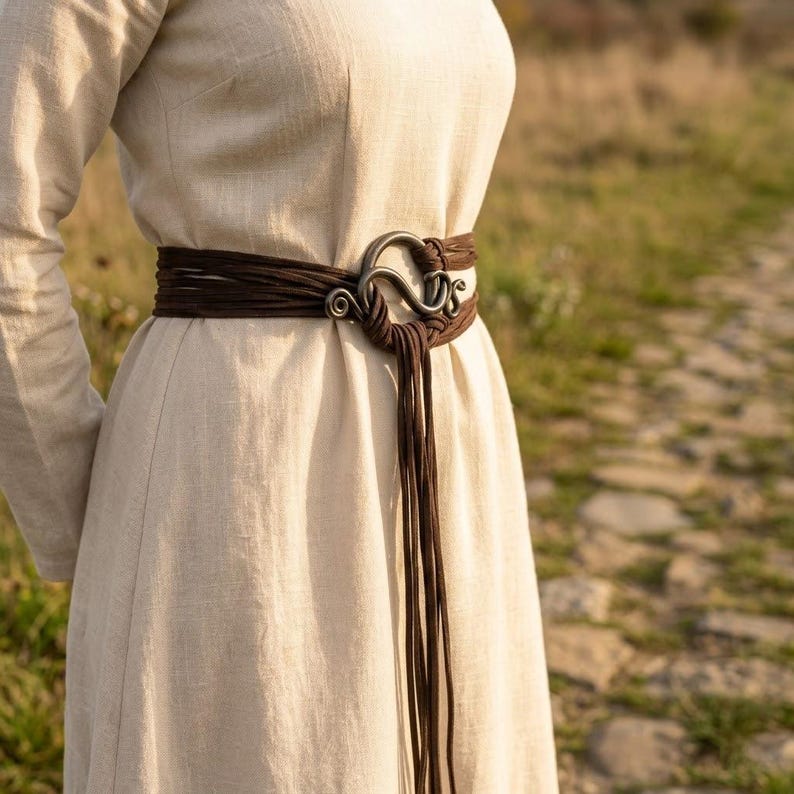 Viking Rope Belt Women, Faux Leather Celtic Knot Waist Accessory ...