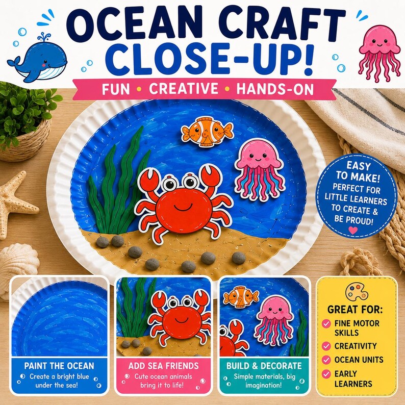 Ocean Activities for Preschool | Printable STEAM Craft & Mini Book ...