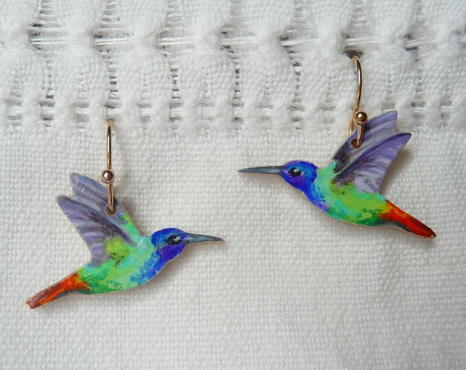 Hummingbird Earrings - Etsy