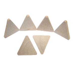 QTY 5 Wood Triangle 2-1/2 T X 2 Wide X 1/4 Thick, Triangle Cut Out ...