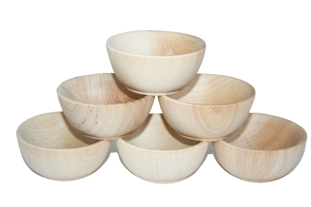 Set of 100- 2.5" Wooden Bowls, Wholesale Pricing, Toy Kitchen, Jewelry ...