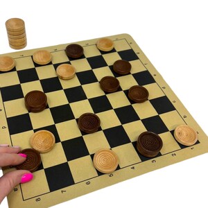 Checkers Game on the Go Checker Pieces Checkers Board Classic Board ...