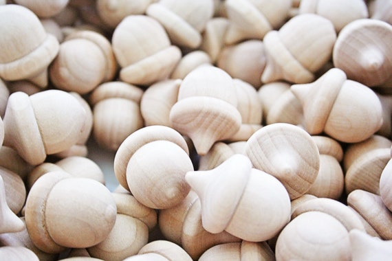 1 Wood Acorns Unfinished DIY Acorns Waldorf Acorns DIY - Etsy