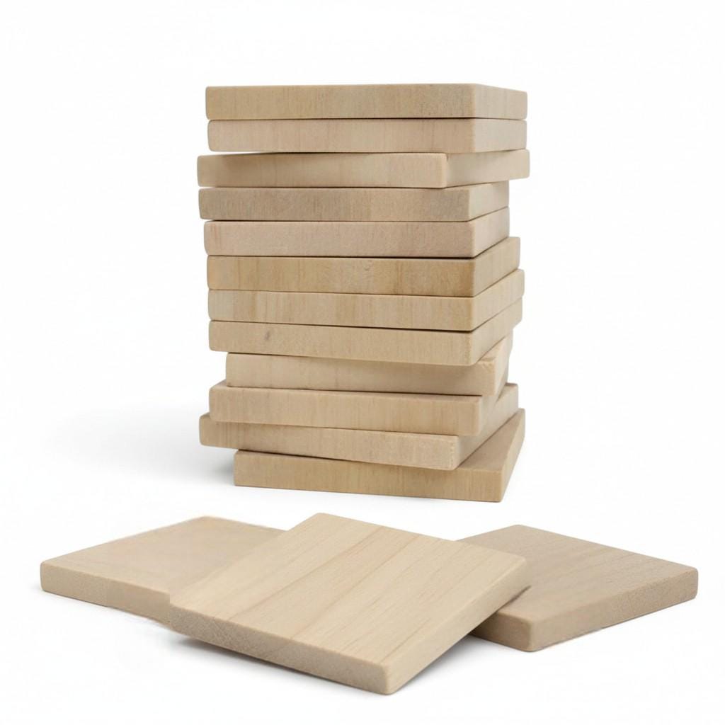 Wood Square Wood Tiles Square Shape Wood Squares Scrabble Tiles ...
