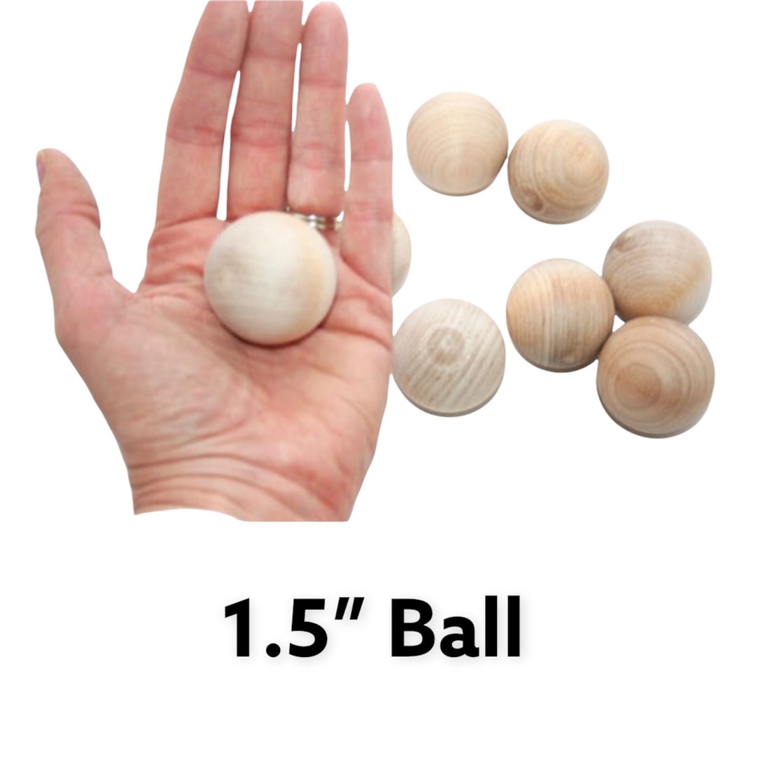 Set of 30- 1.5" Maple Wood Ball, Wood Balls, Sorting Games, Montessori ...