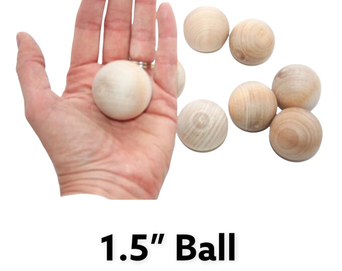 QTY 1 3 Wood Half Split Balls Choose Your Sizedoor - Etsy