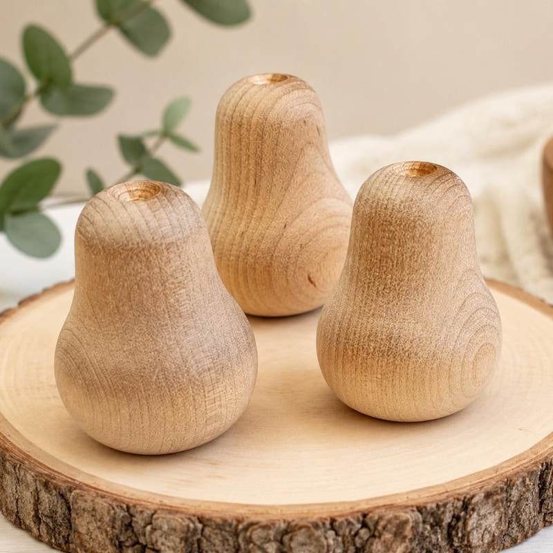 Wooden Pears Decor - Etsy