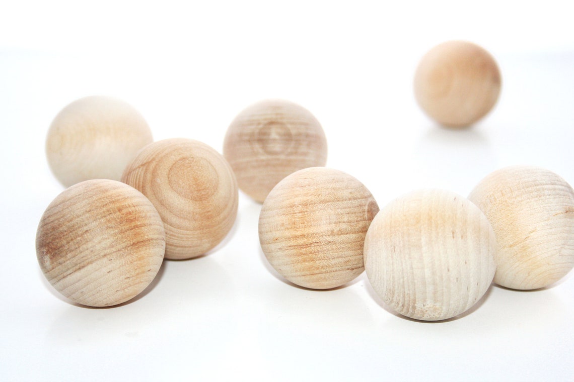 QTY 10 1.5 Maple Wood Ball Wood Balls Solid Wood - Etsy
