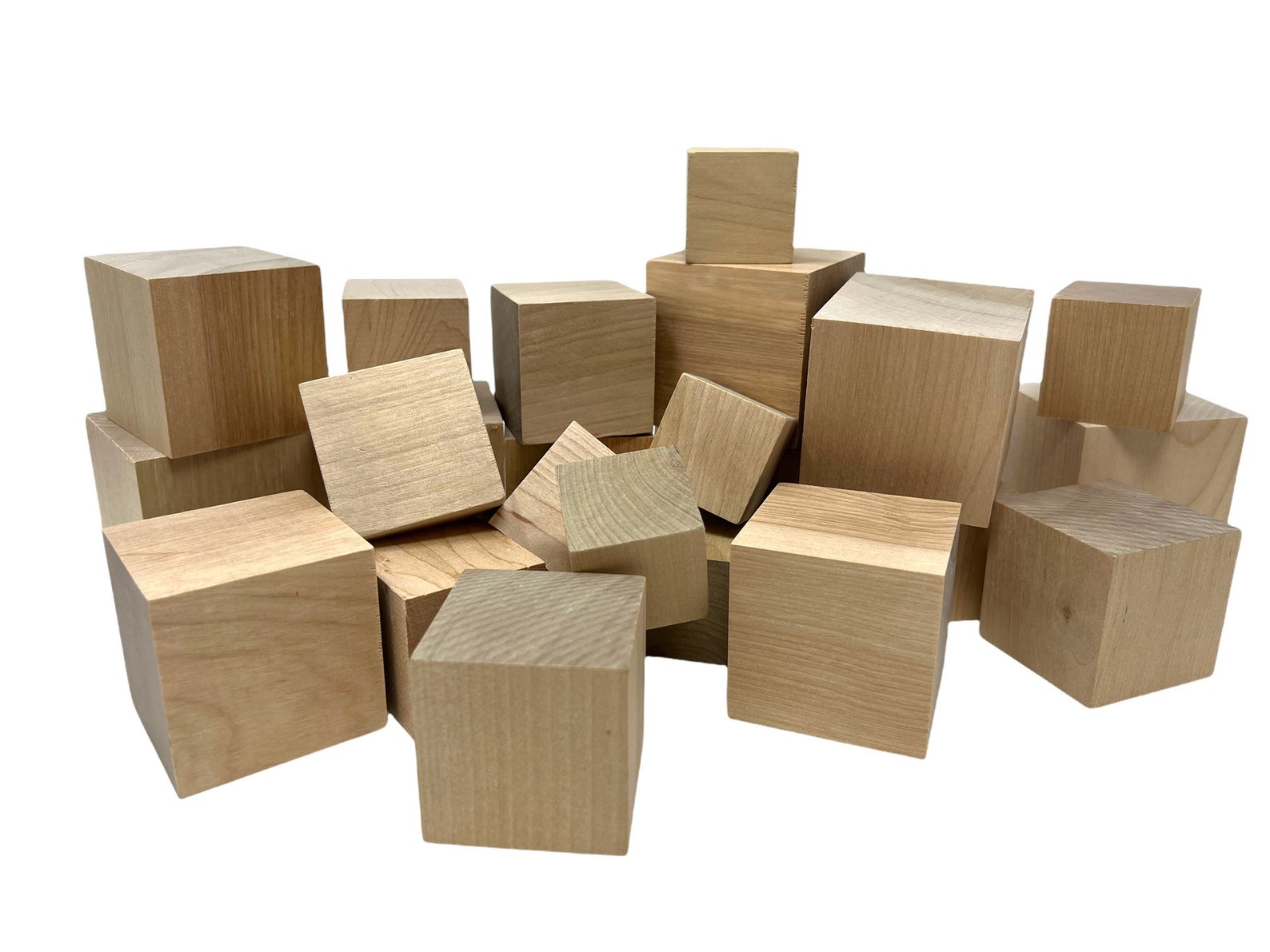 Various Wooden Blocks DIY Wood Blocks Wood Cubes Square - Etsy