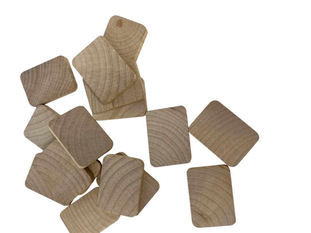 Wood Rectangles Crafts DIY Wood Tiles Craft Blanks Jewelry Making Wood ...