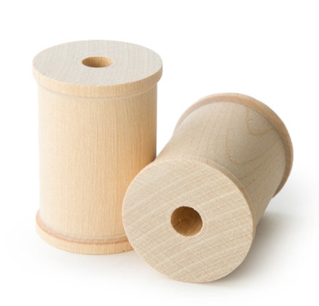 QTY 25 2-1/8 Wooden Spool, Wooden Spool for Twine or Thread, Large ...