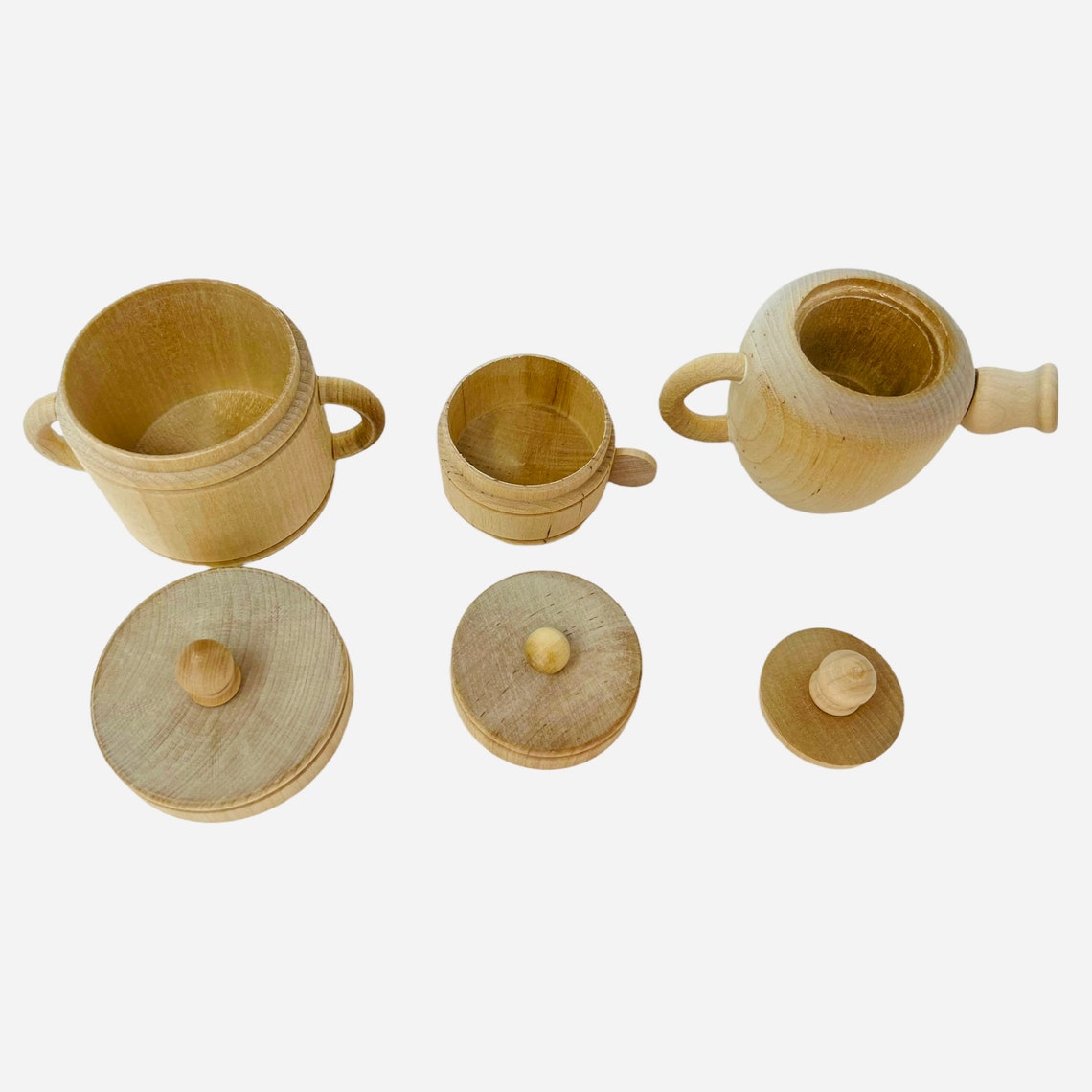 QTY 20 Piece Tea Time Set Wood Tea Set Kids Playset Wood - Etsy