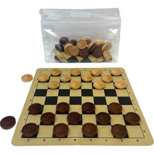 Checkers Game on the Go Checker Pieces Checkers Board Classic Board ...