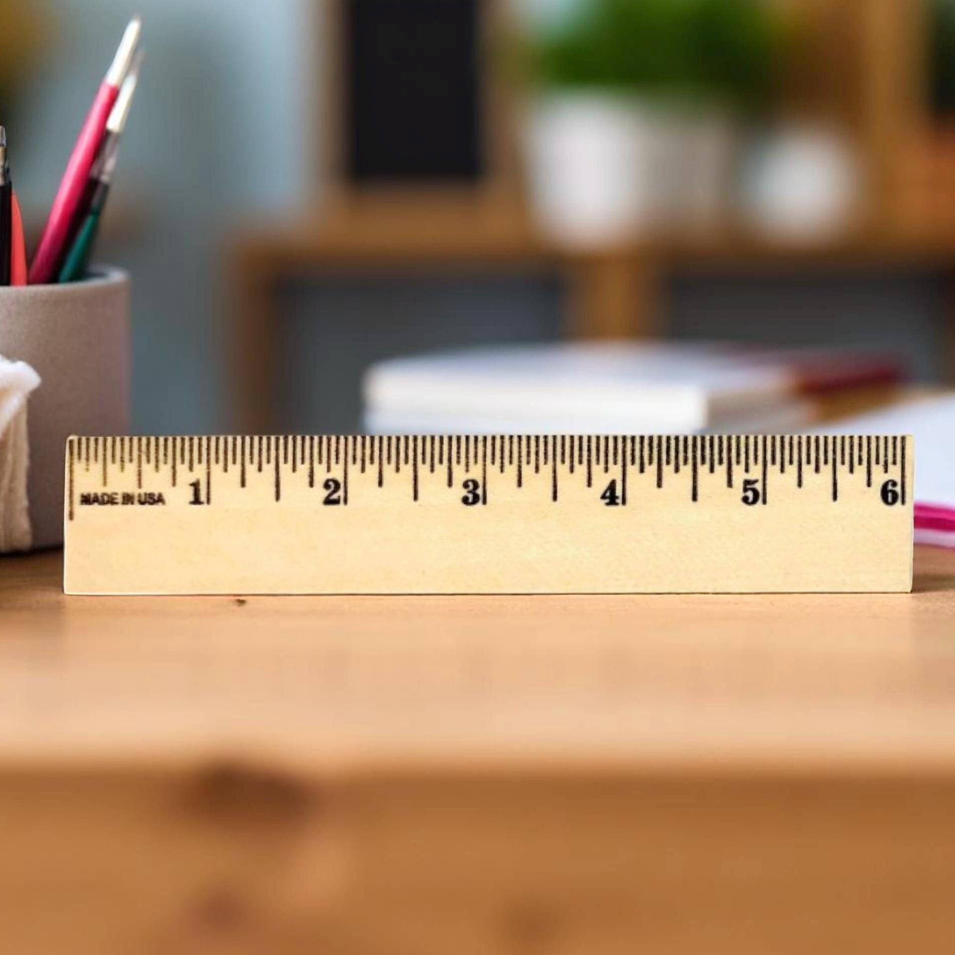 6" Wooden Rulers Set of 10 Unfinished Craft Blanks Pinewood Straight ...