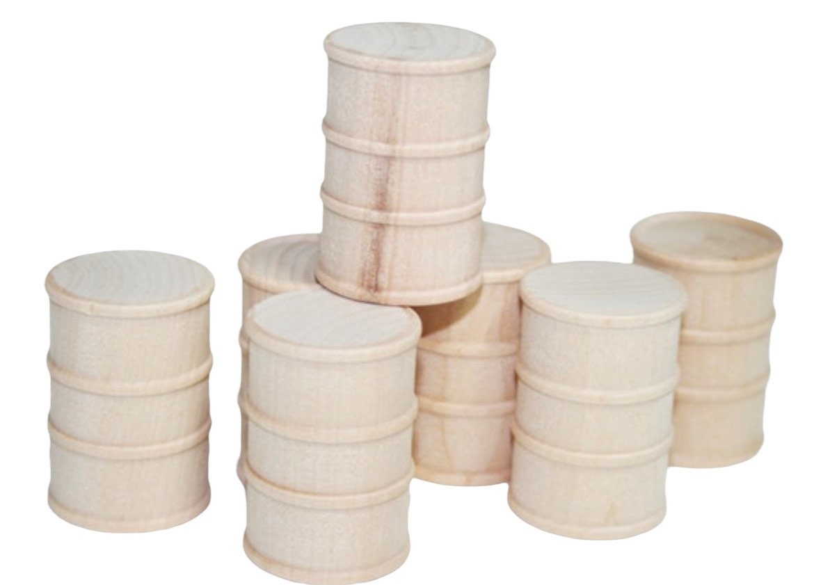 QTY 10 Miniature Wood Barrel Toy Wood Barrel Wine Barrel - Etsy