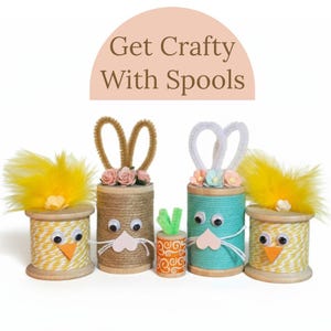 Wood Spools Thread Ribbon Yarn Crafts DIY Sewing Supplies Twine Ribbon ...