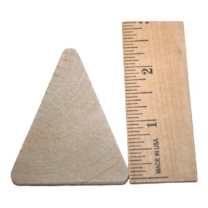 QTY 5 Wood Triangle 2-1/2 T X 2 Wide X 1/4 Thick, Triangle Cut Out ...