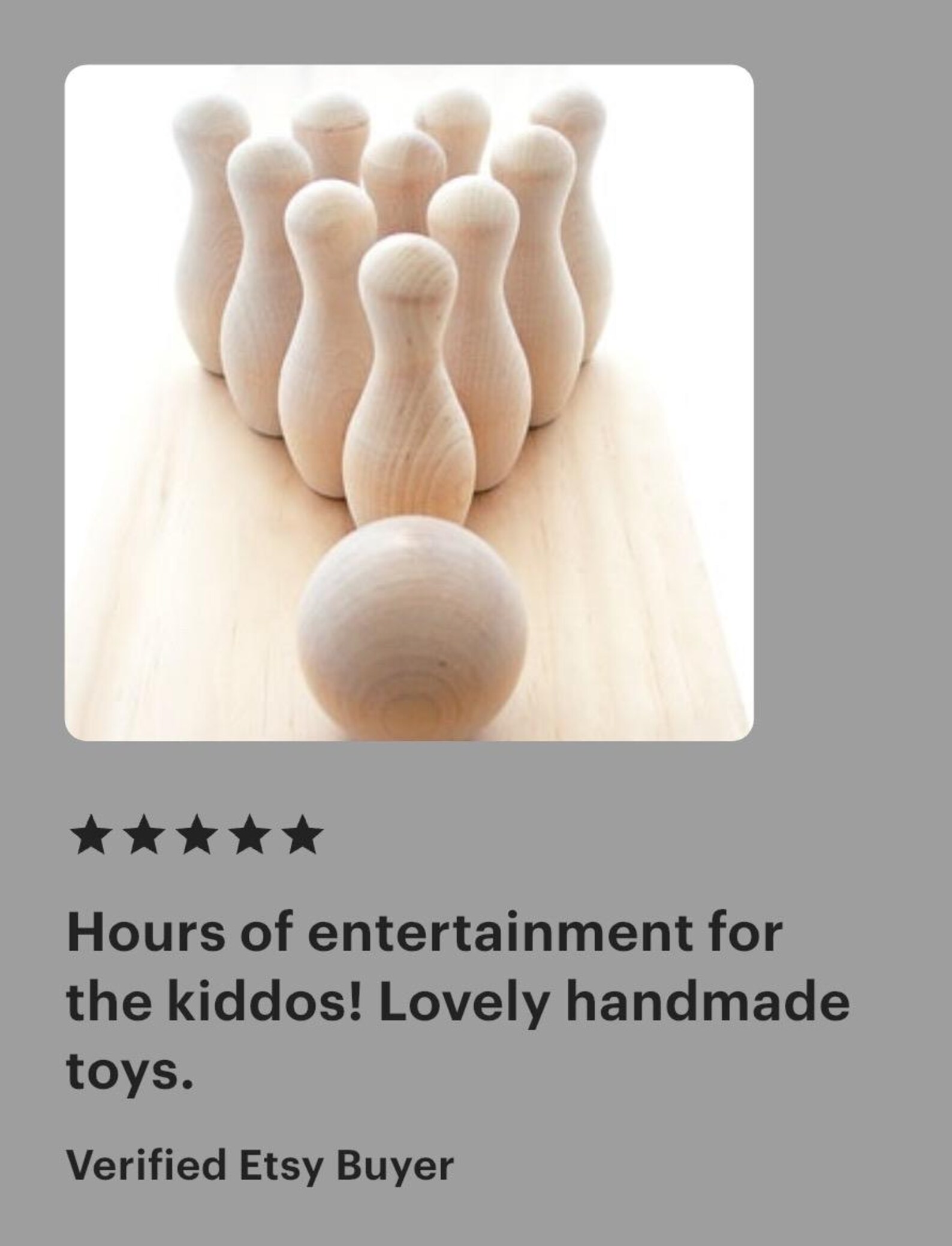 Miniature Bowling Set Wooden Toy Tabletop Game Natural Wood Pins Ball ...