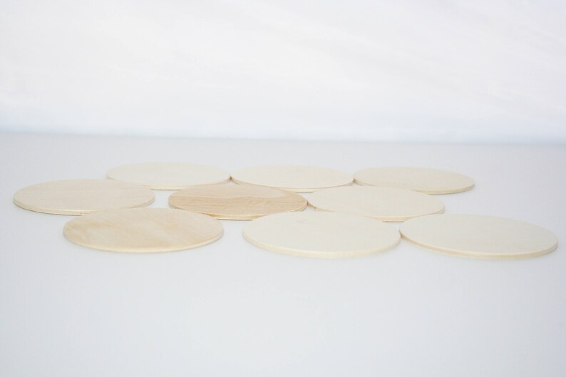 QTY 10 5 X 1/8 Thick Wood Circles Round Disc - Etsy