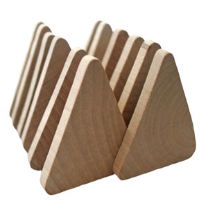 QTY 5 Wood Triangle 2-1/2 T X 2 Wide X 1/4 Thick, Triangle Cut Out ...