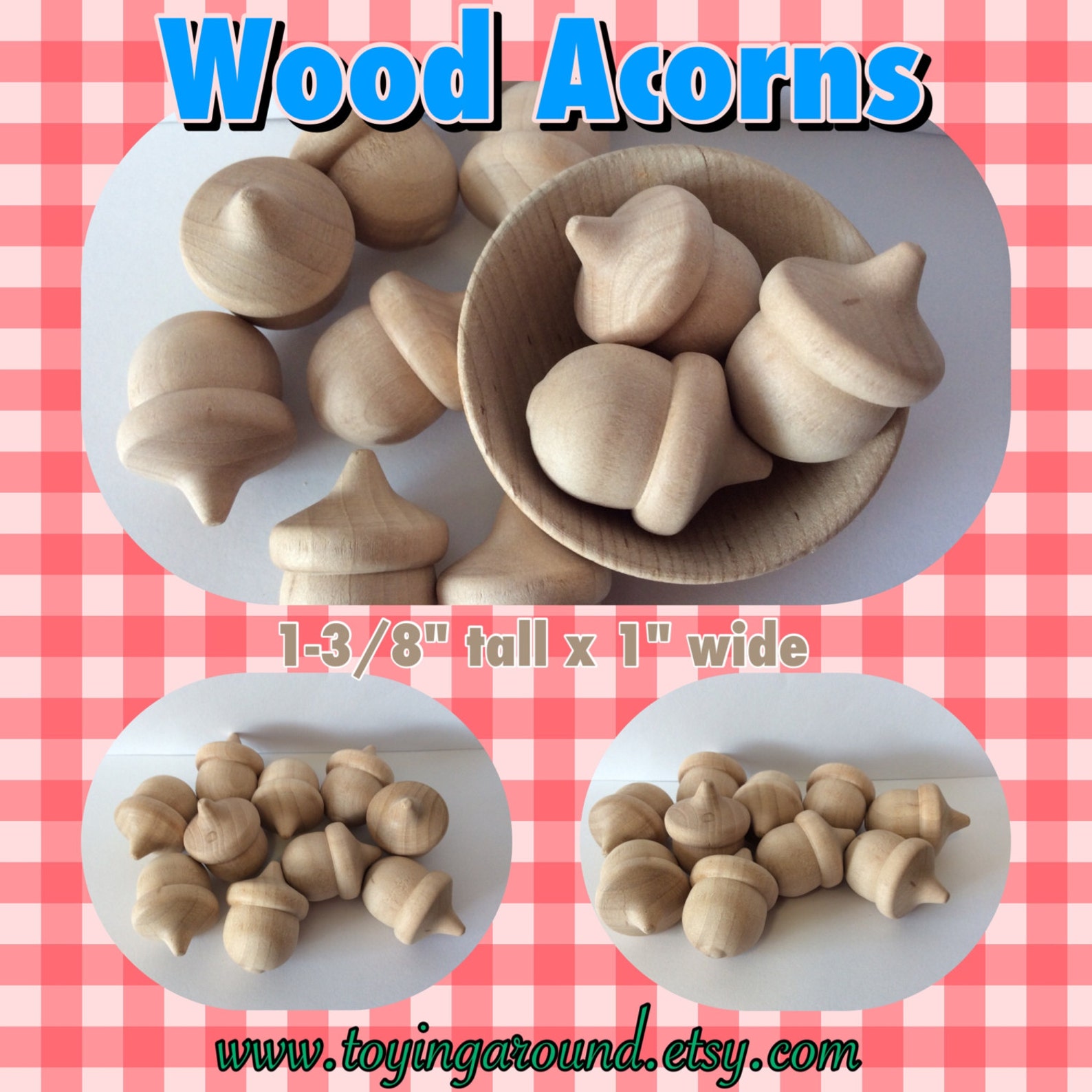 QTY 100 Bulk Wood Acorns Natural DIY Acorns Waldorf Acorns - Etsy