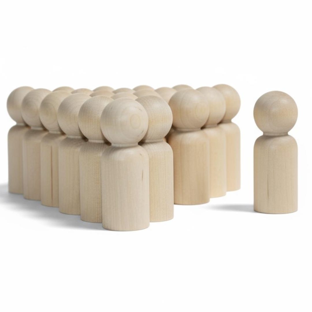 Wholesale Wood Little Brother or Dad Bulk Discount Peg Doll Family Wood ...