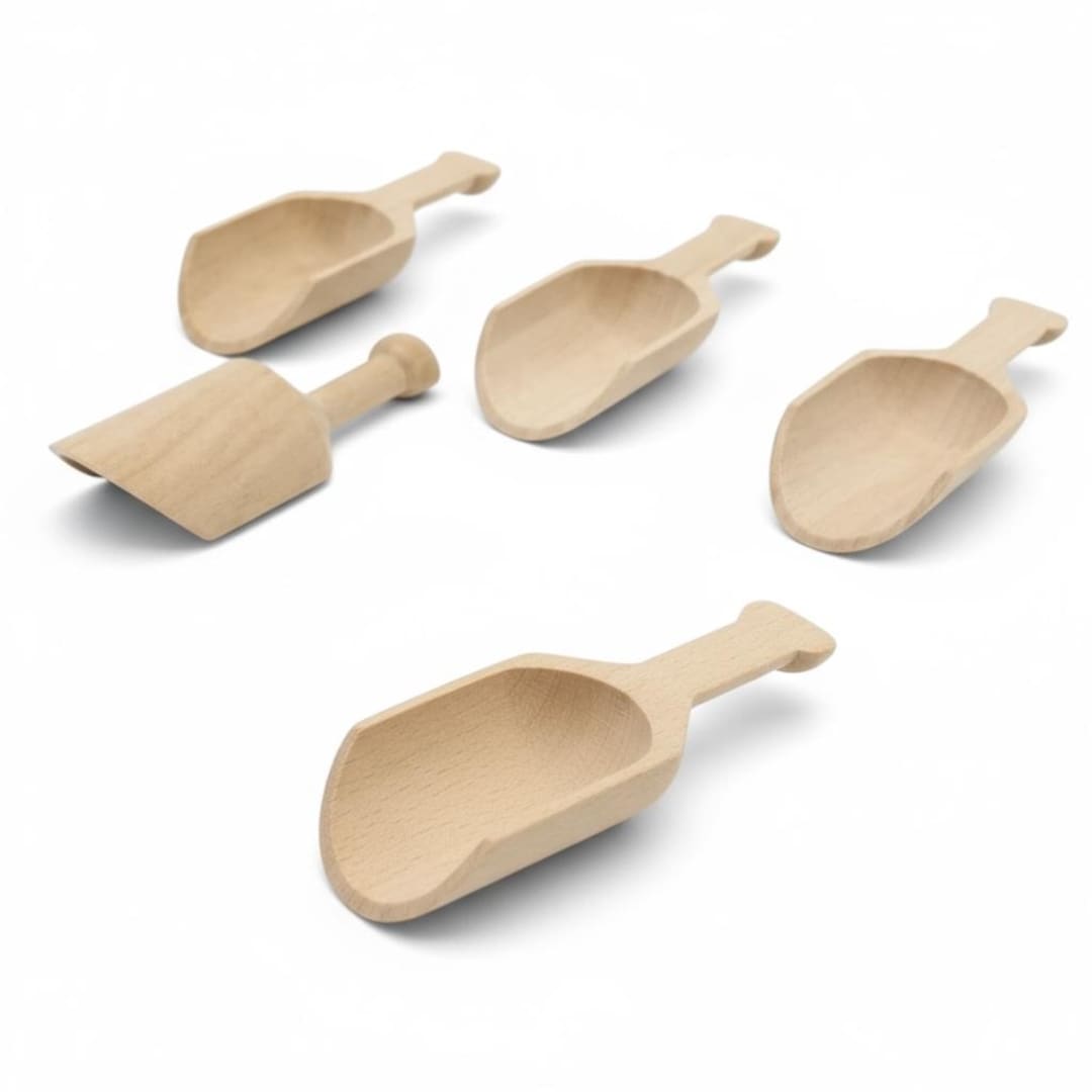 Small Wood Scoops Wood Scoop Candy Scoop Bath Salt Scoop Wedding Shower ...