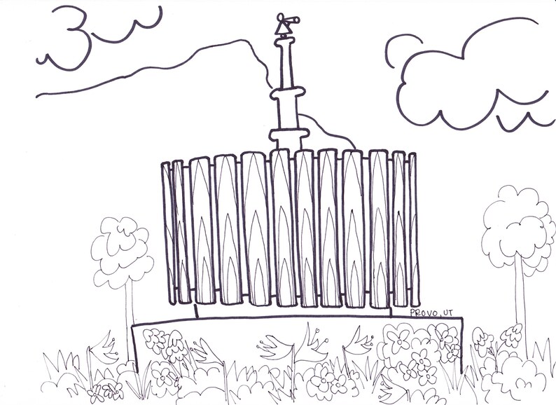 LDS Temple Coloring Book - Etsy