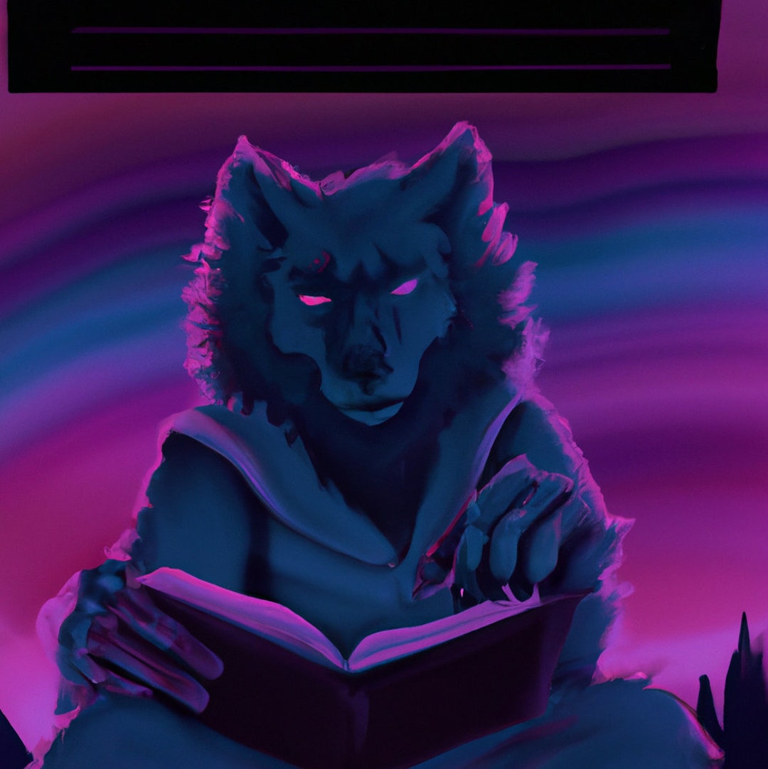 Werewolf Reading Book - Etsy