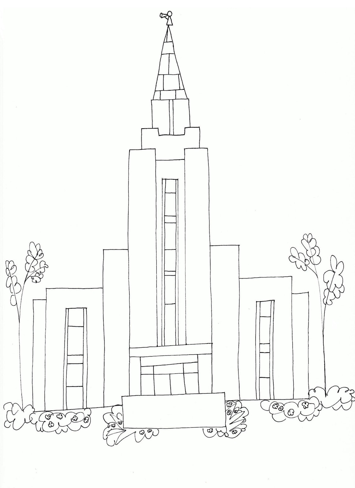 LDS Temples Coloring Book International Edition - Etsy