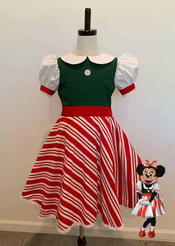 Custom Made to Order Minnie Mouse Christmas Inspired Dress Sz - Etsy