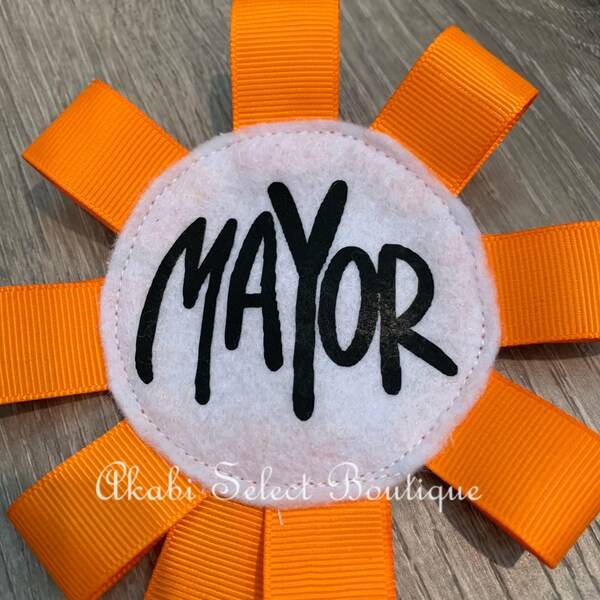 Custom Made to Order Mayor badge